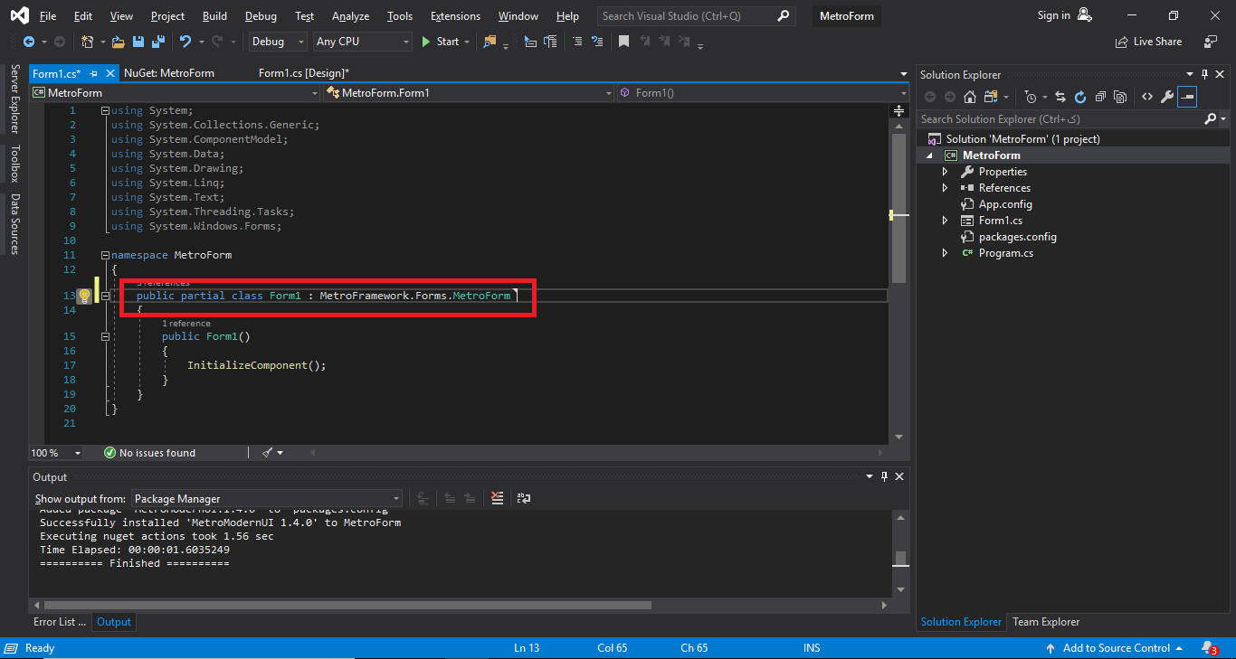 آموزش استفاده از MetroFramework در ویندوز فرم ویژوال استادیو